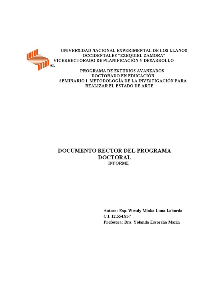 Informe Documento Rector | PDF | Plan de estudios | Aprendizaje