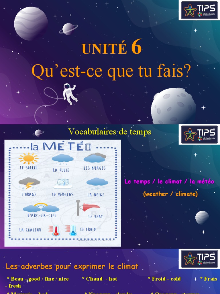 Vocabulaire du climat et des saisons | PDF | Physique appliquée et ...