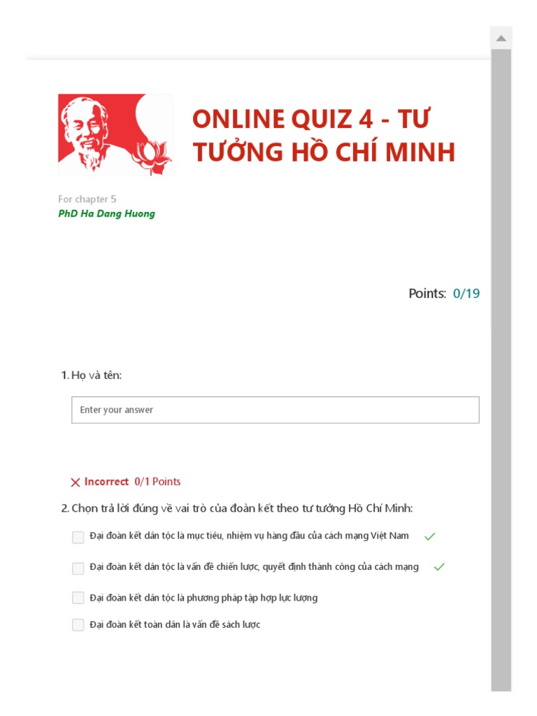 Online Quiz 4 Tư Tư NG H Chí Minh | PDF