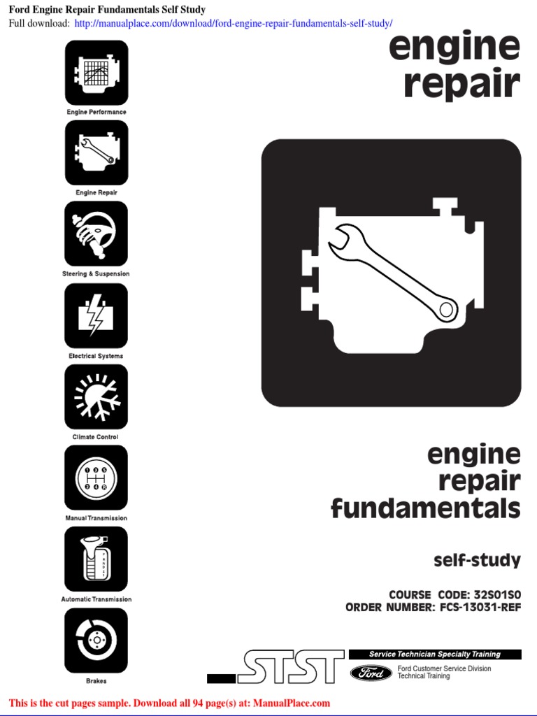 Ford Engine Repair Fundamentals Self Study | PDF