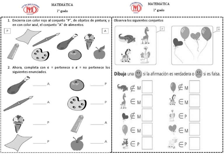 Ficha Pertenece y No Pertenece | PDF