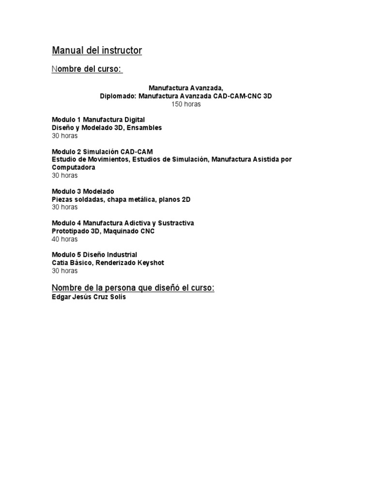 El Manual Del Instructor Elaborado 3 | PDF | Control numerico | Informática