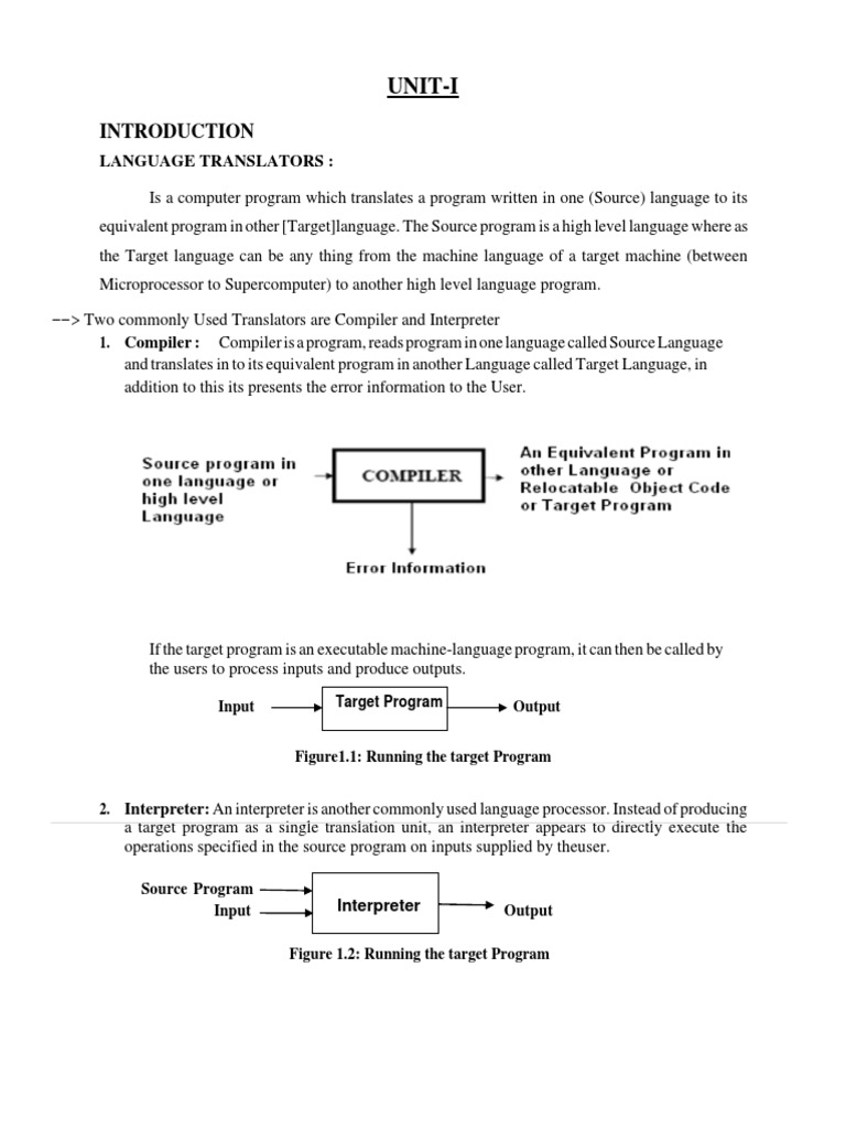 CD Unit1 Notes | PDF | Parsing | Compiler CD Unit1 Notes | PDF | Parsing | Compiler