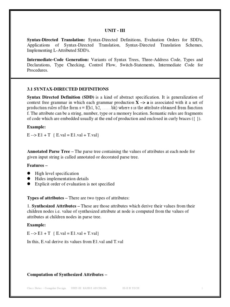 Unit 3 | PDF | Parsing | Data Type Unit 3 | PDF | Parsing | Data Type