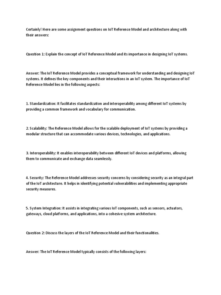 Assignment Questions On Iot Pdf Internet Of Things Unmanned Aerial Vehicle