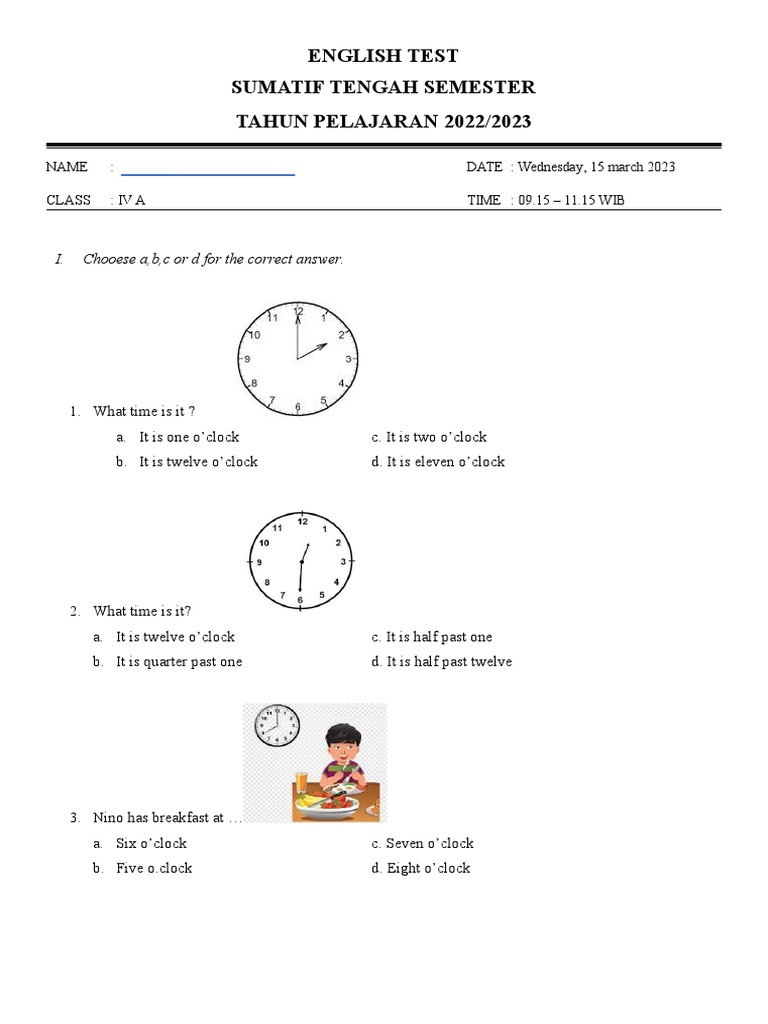ENGLISH TEST (STS ST 2) | PDF | Public Transport | Cycle Types