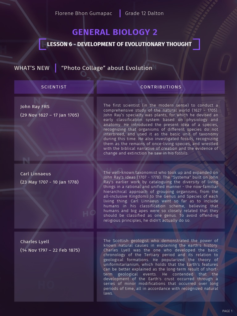 Evolutionary Thought for Students | PDF | Evolution | Taxonomy (Biology)