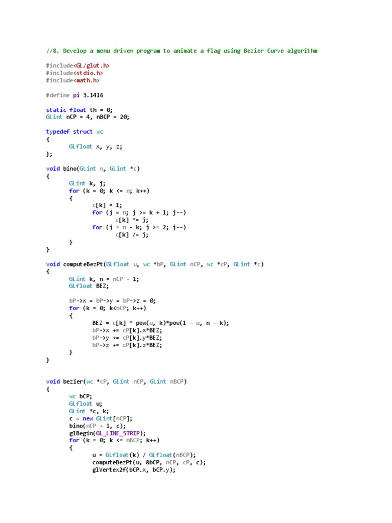 Bezier Curve Pdf Computers
