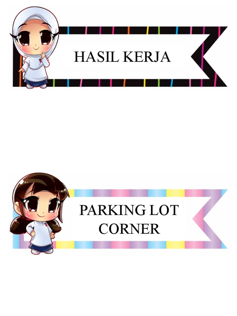 Label Parking Lot Hasil Kerja Murid | PDF