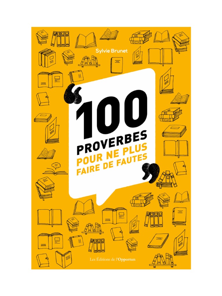 100 Proverbes Pour Ne Plus Faire de Fautes | PDF | Poésie
