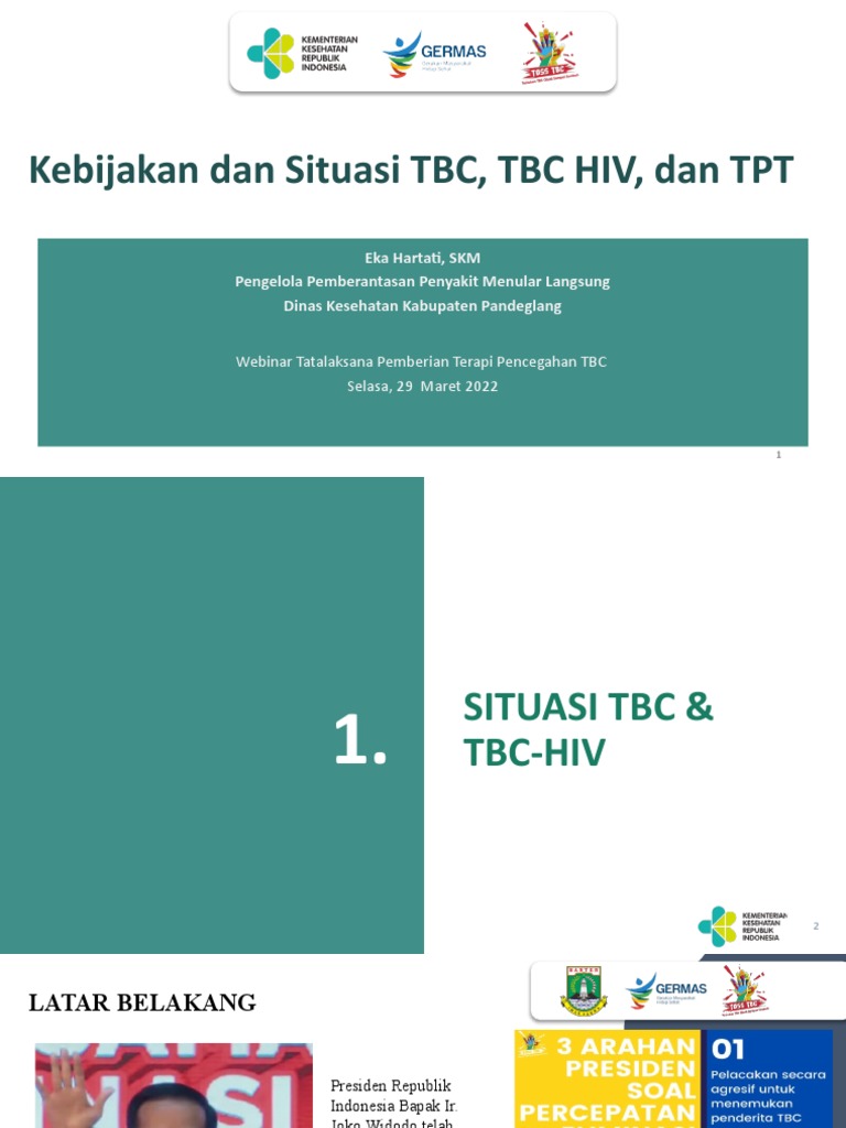 Kebijakan Dan Situasi TBC, TBC HIV, Dan TPT Nasional | PDF