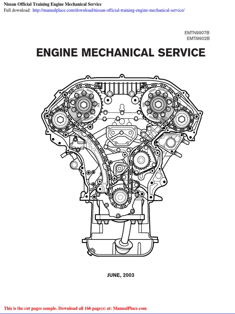 Nissan Official Training Engine Mechanical Service | PDF | Internal ...
