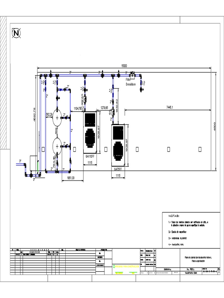 Plano de Planta Tubería Aluminio Avimex | PDF