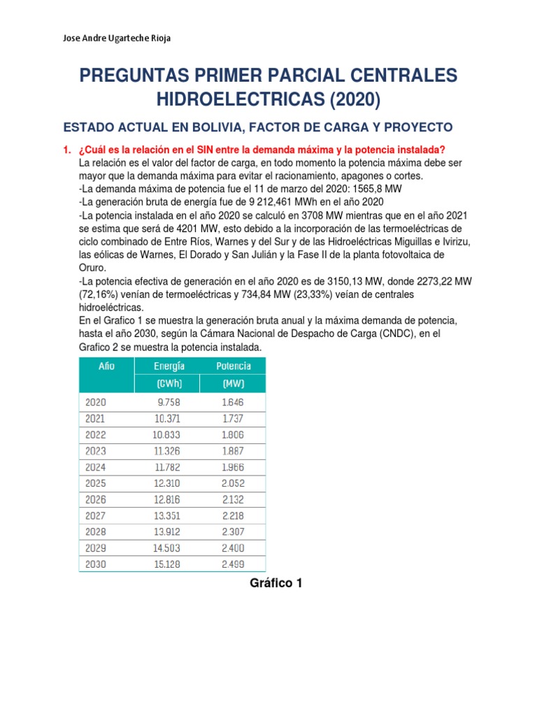 Preguntas Centrales Hidroelectricas | PDF | Generador eléctrico | Energia electrica