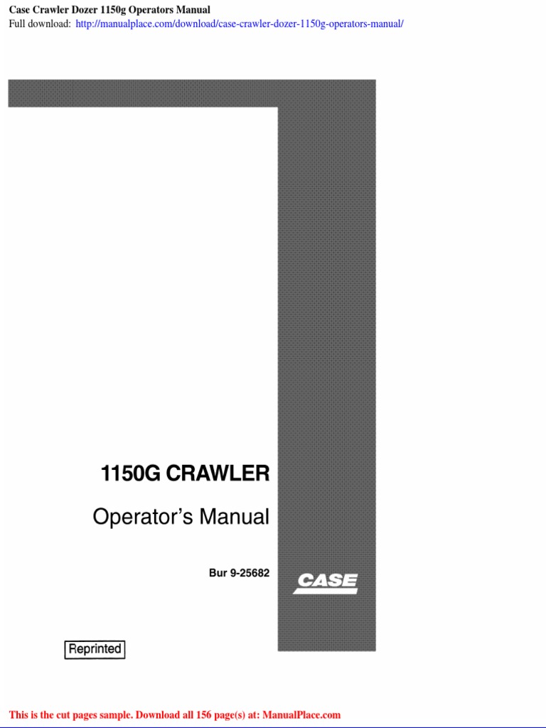 Case Crawler Dozer 1150g Operators Manual | PDF