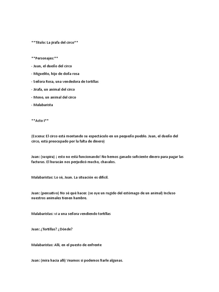 La Jirafa Embarazada | PDF | Circo