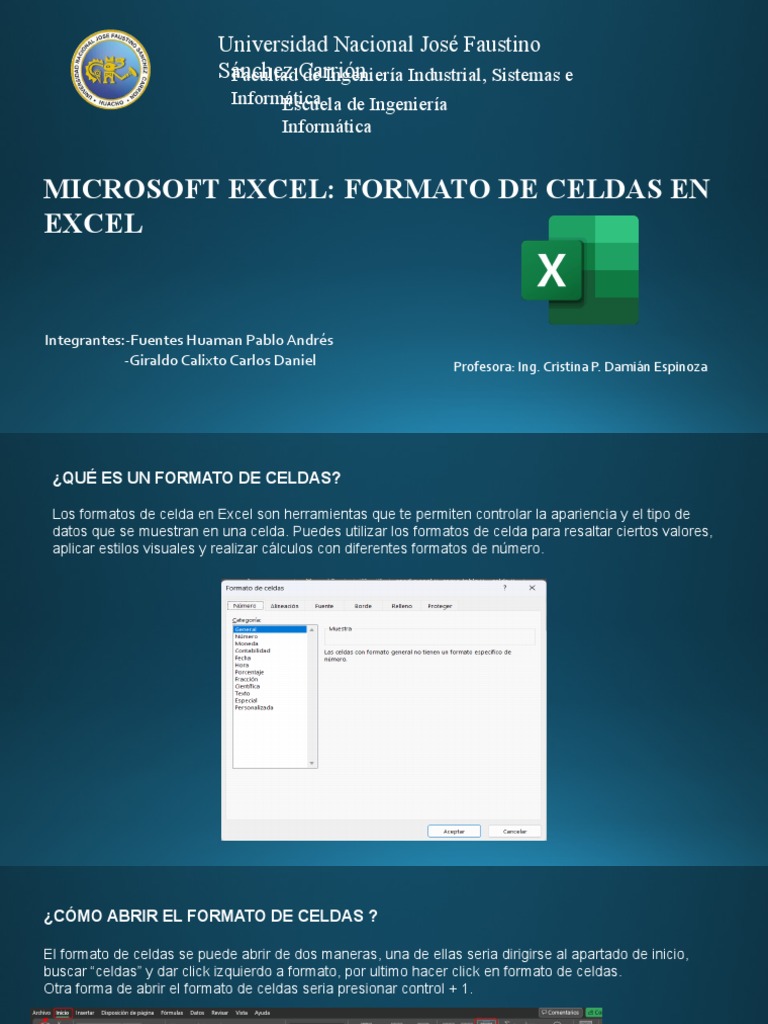 Formato de Celdas | PDF | Microsoft Excel | Hoja de cálculo