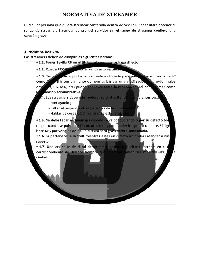 Normativa Streamers | PDF