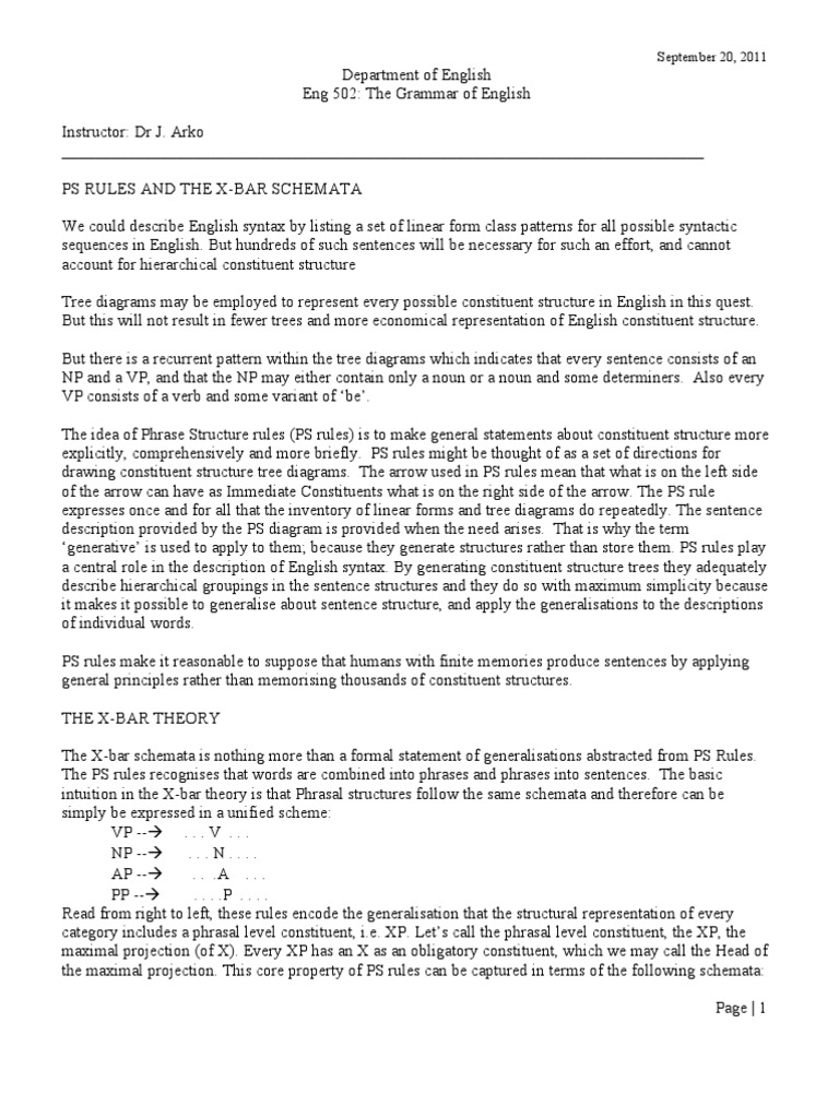 PS Rules | PDF | Phrase | Syntax
