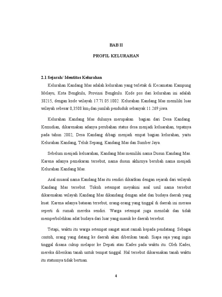 Laporan Fix KKN Bab 2 | PDF