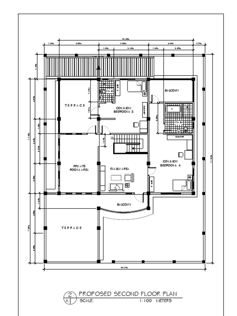 Proposed SF Plan | PDF | Architectural Design | Architecture