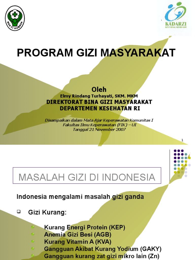Materi Ajar Program Perbaikan Gizi | PDF
