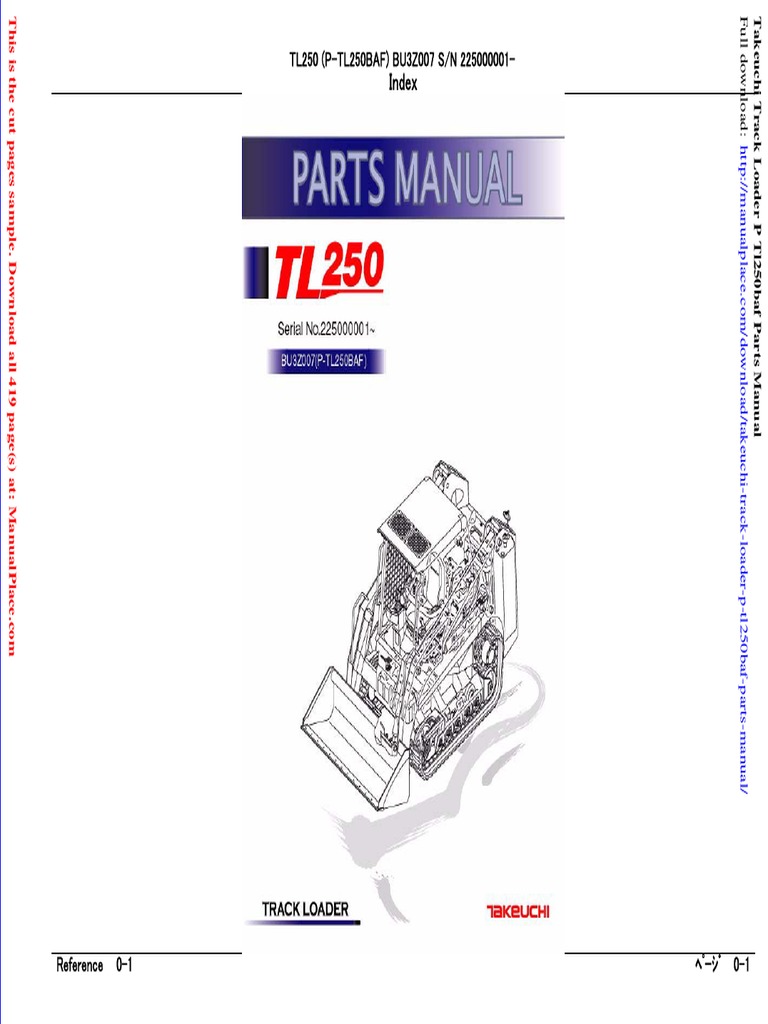 Takeuchi TL250 Parts Manual | PDF | Pump | Valve