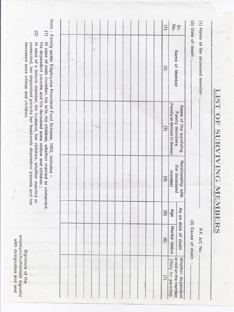List of Survival Member-EPF | PDF