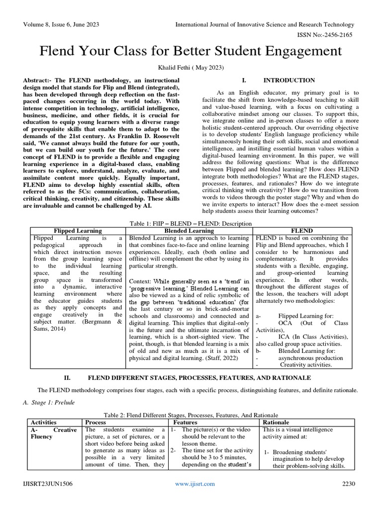 FLEND: Enhancing Student Engagement | PDF | Reading Comprehension ...