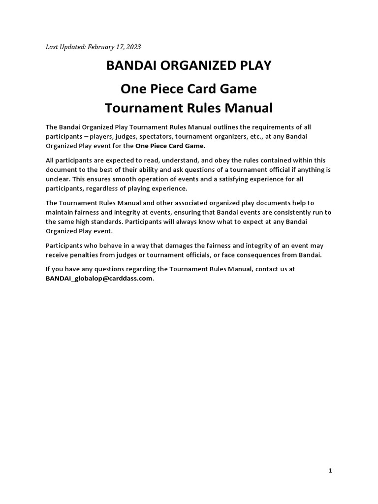 Tournament Rules Manual | PDF | Identity Document | Sports