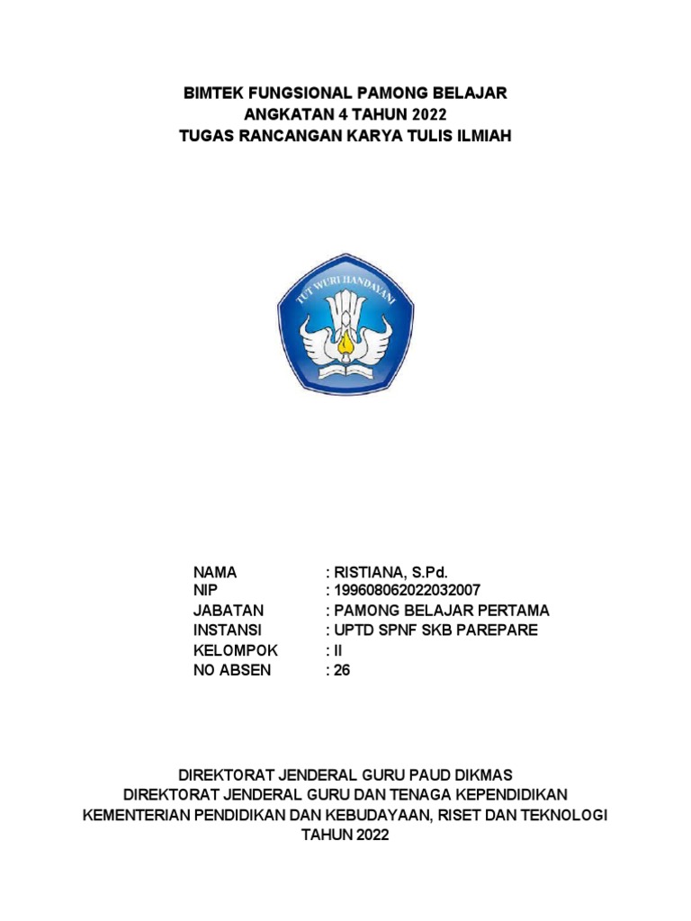 II_26_RISTIANA_RANCANGAN KARYA ILMIAH | PDF