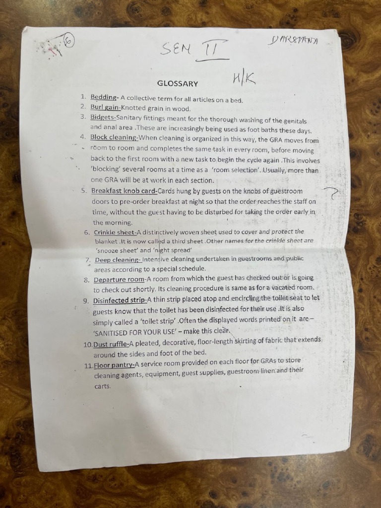 Housekeeping Sem 2 | PDF