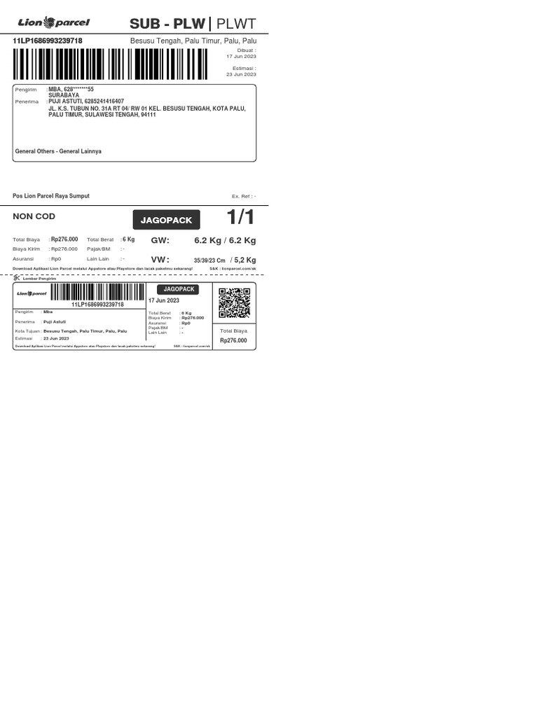 Resi Paket MBA | PDF