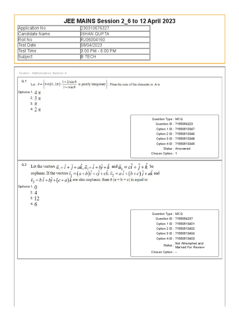 8th Evening | PDF | Multiple Choice | Data Collection