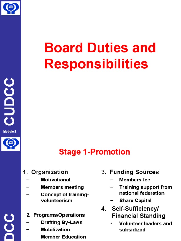 002 Basic Coop Course Board Duties and Responsibilities | PDF | Expert ...