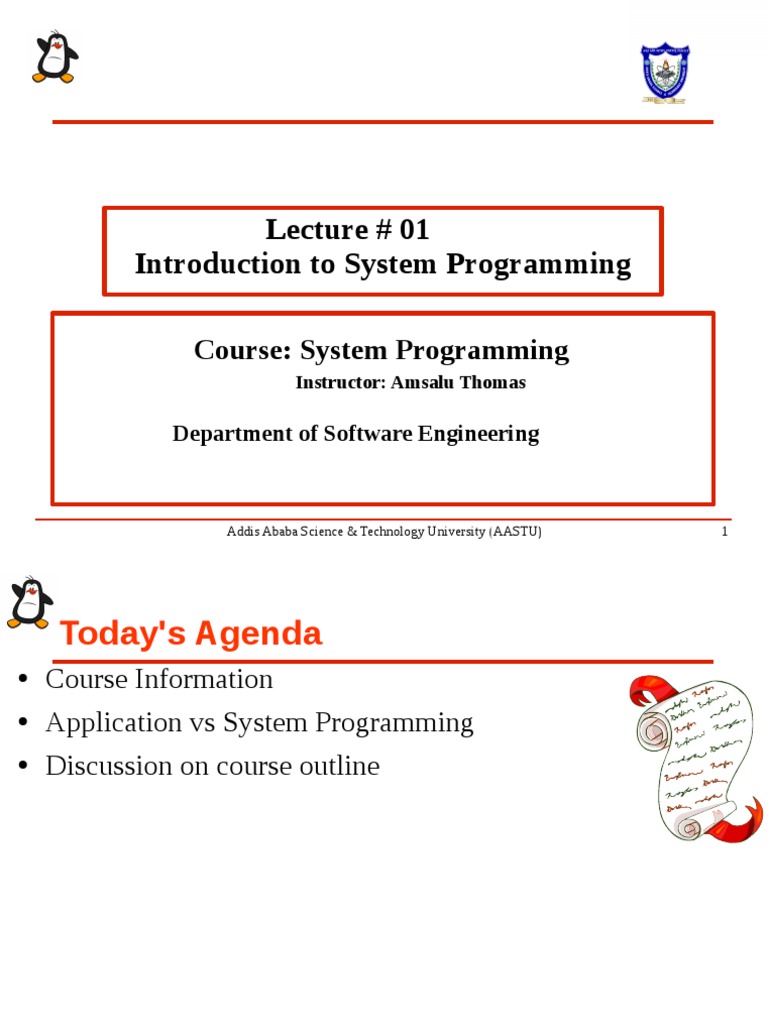 Lecture # 01 Introduction To System Programming | PDF | Kernel (Operating System) | Operating System