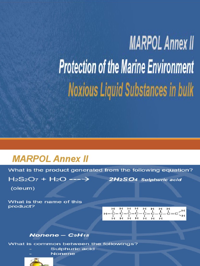 MARPOL Annex II: Noxious Liquid Waste Management | PDF | Business ...