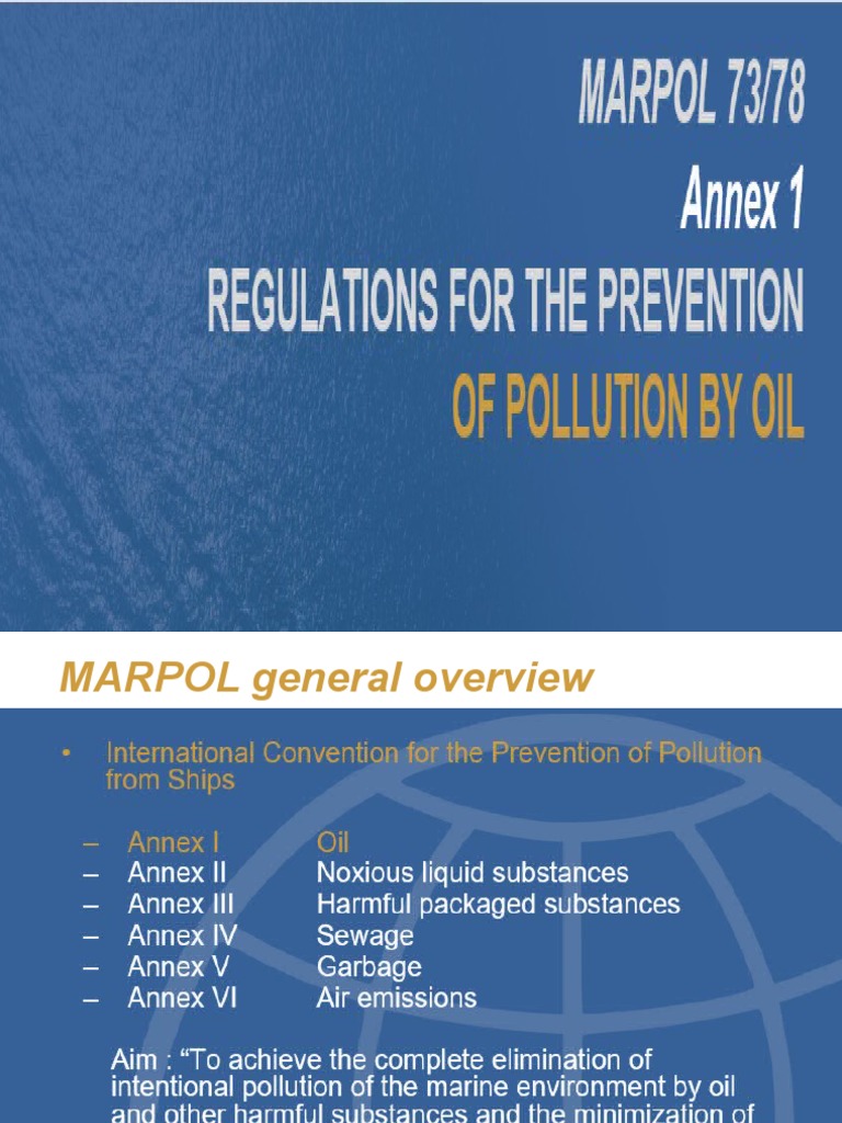 MARPOL Annex I | PDF