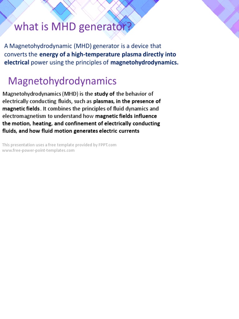 MHD Generator | PDF | Plasma (Physics) | Fusion Power