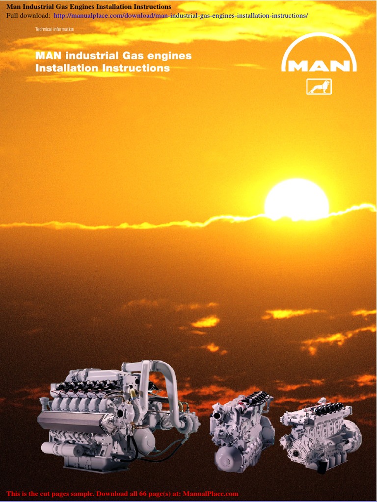 Man Industrial Gas Engines Installation Instructions | PDF ...