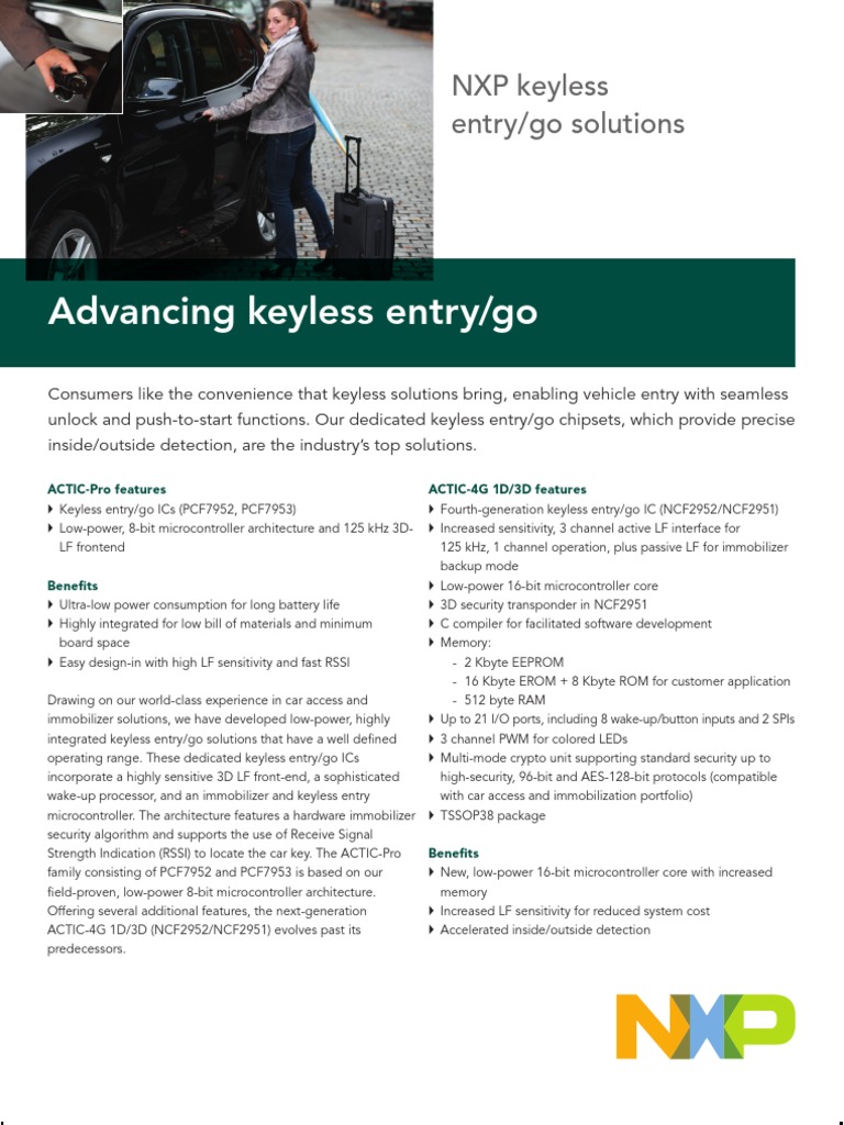 Keyless Entry/Go Solutions Overview | PDF