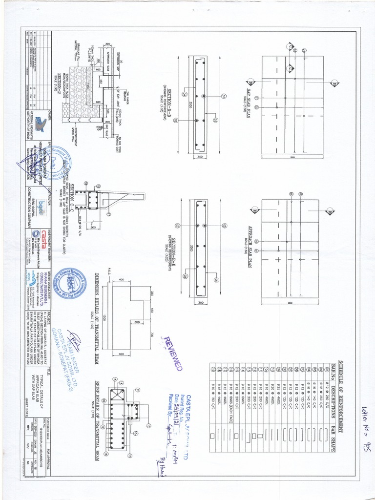 Typical Details of Approach Slab With Gap Slab | PDF