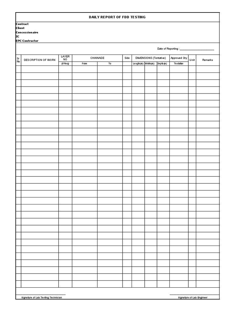 Daily FDD Testing Report Summary | PDF