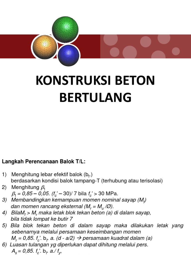 Perhitungan Balok T dalam Konstruksi Beton | PDF