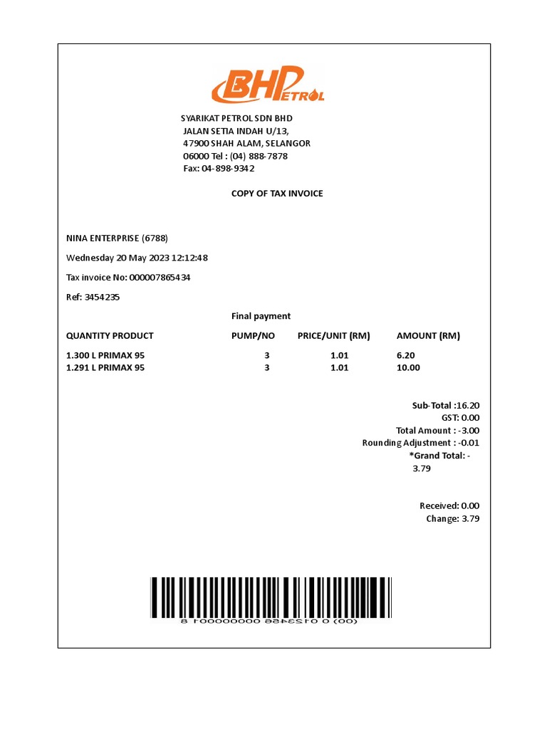 Resit Petrol | PDF | Payments