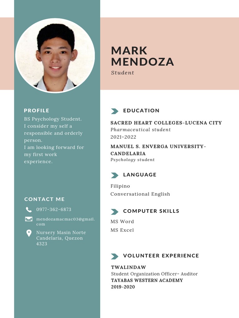 White Simple Student CV Resume | PDF