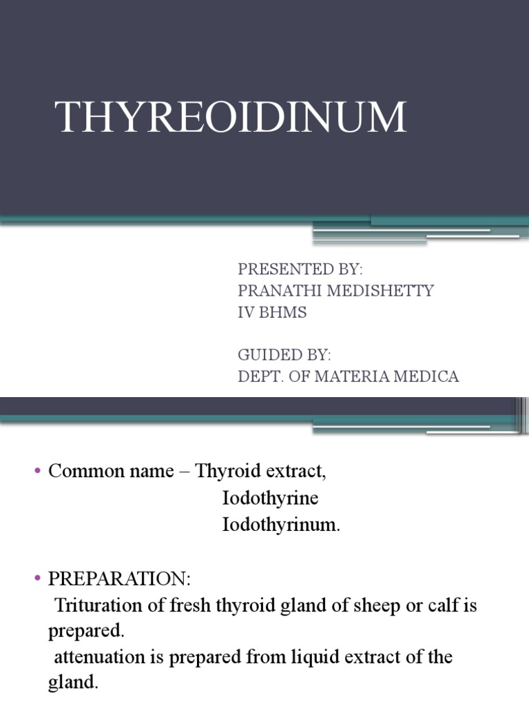 THYROIDINIUM | Download Free PDF | Thyroid | Animal Anatomy