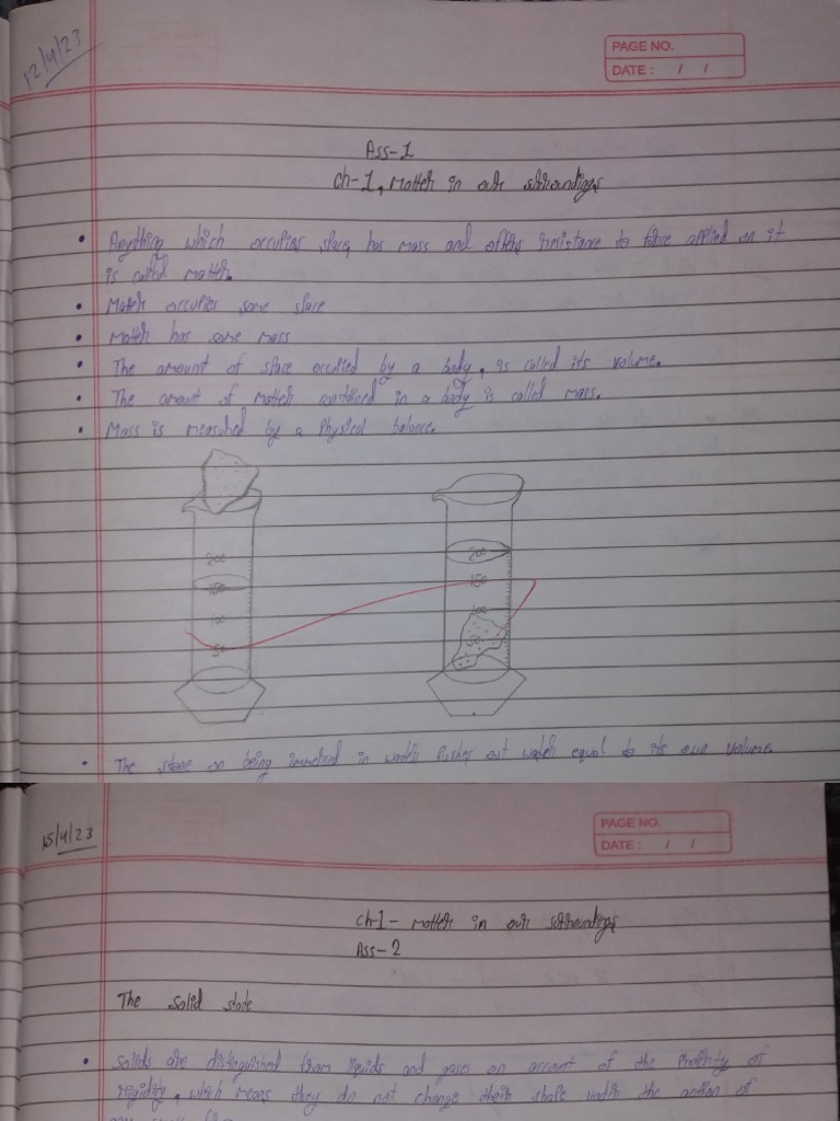 Class 9 Chemistry chapter 1 notes | PDF