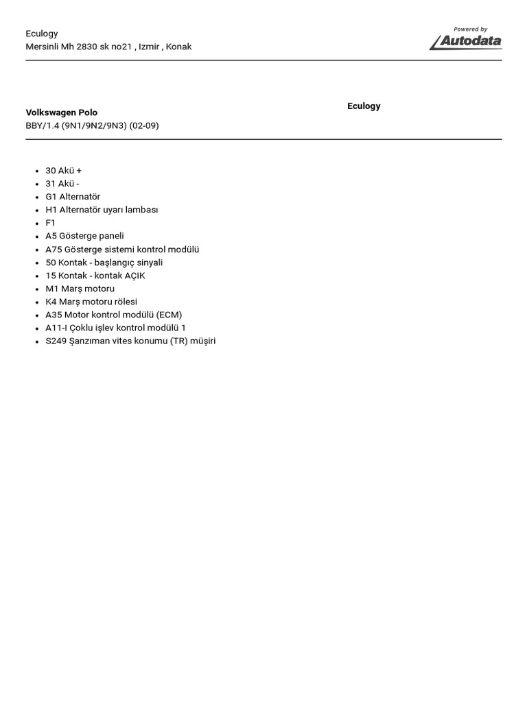 Wiring Diagram - Autodata | PDF