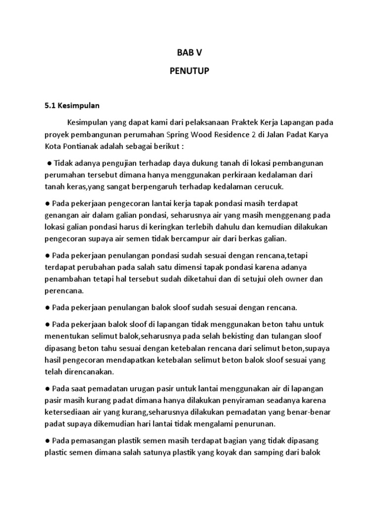 Bab 5 Kesimpulan Dan Saran | PDF